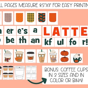 There’s a LATTE to Be Thankful for Bulletin Board/door Decor Kit for ...