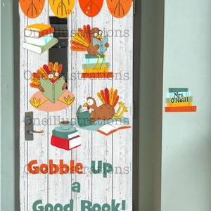 Thanksgiving Fall Reading Bulletin Board, Gobble up a Good Book ...