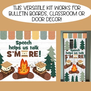 Speech Therapy Helps Us Talk S’MORE Bulletin Board/door Decor Kit ...