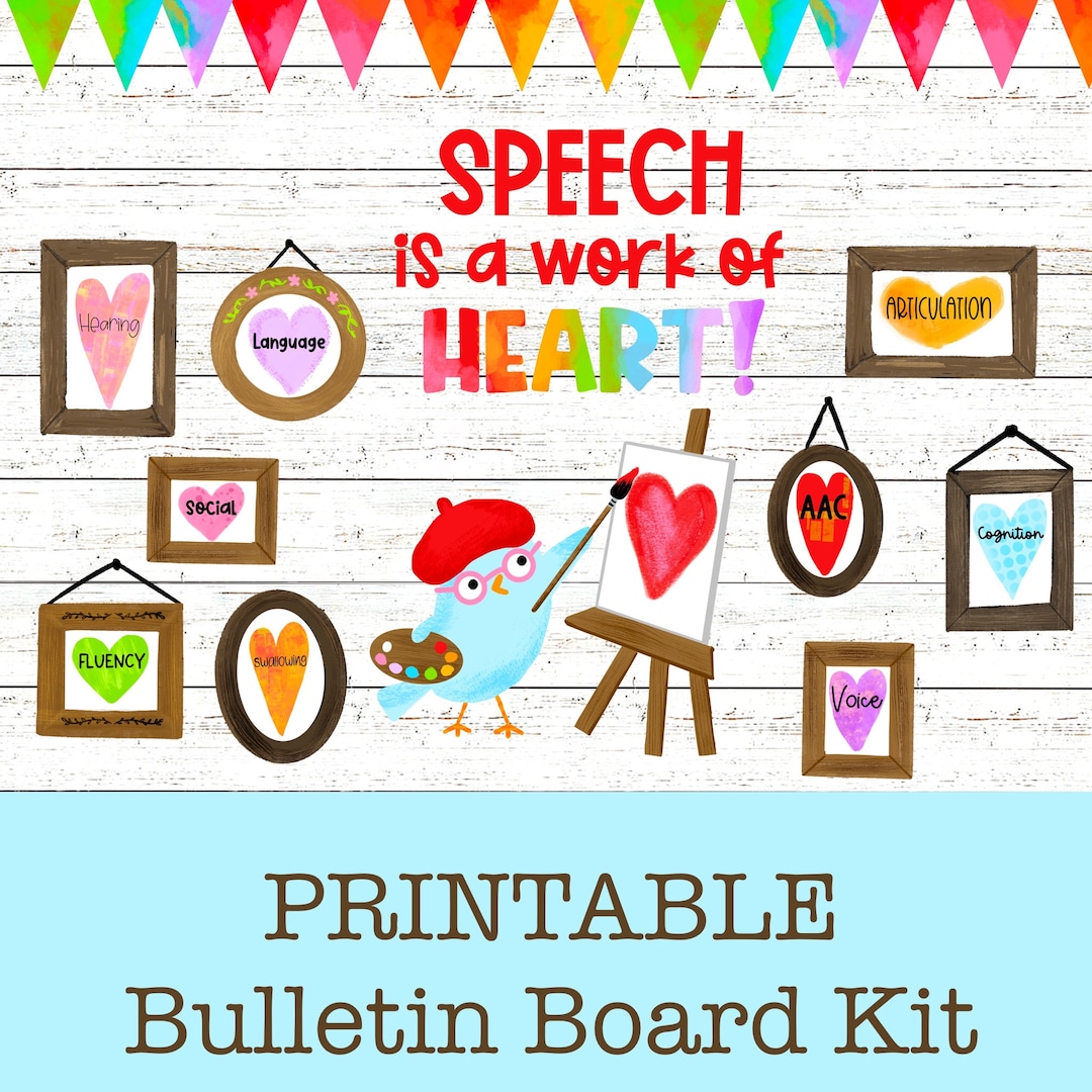 Speech Therapy Valentine’s Day Bulletin Board and Classroom/door Decor ...