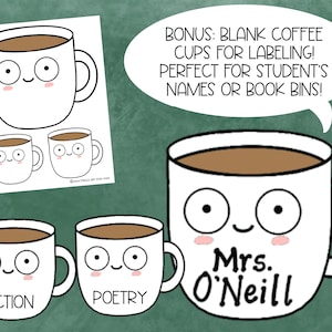 Starbooks Coffee Shop Reading Bulletin Board Classroom/door Decor for ...