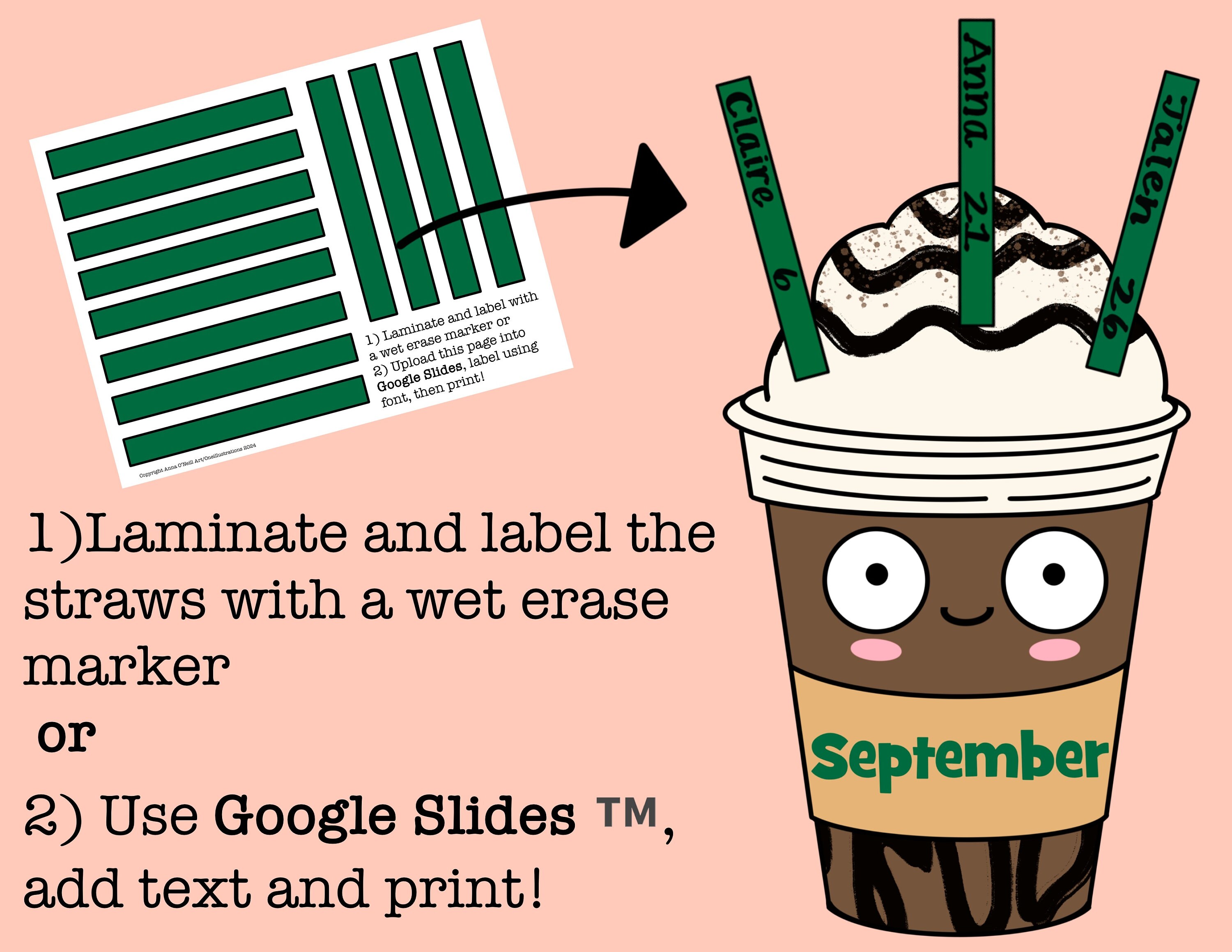 Birthday Display Bulletin Board Classroom Decor Kit, Frappé Birthday ...