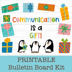 Communication is a Gift Christmas Holiday Speech Therapy Bulletin Board ...