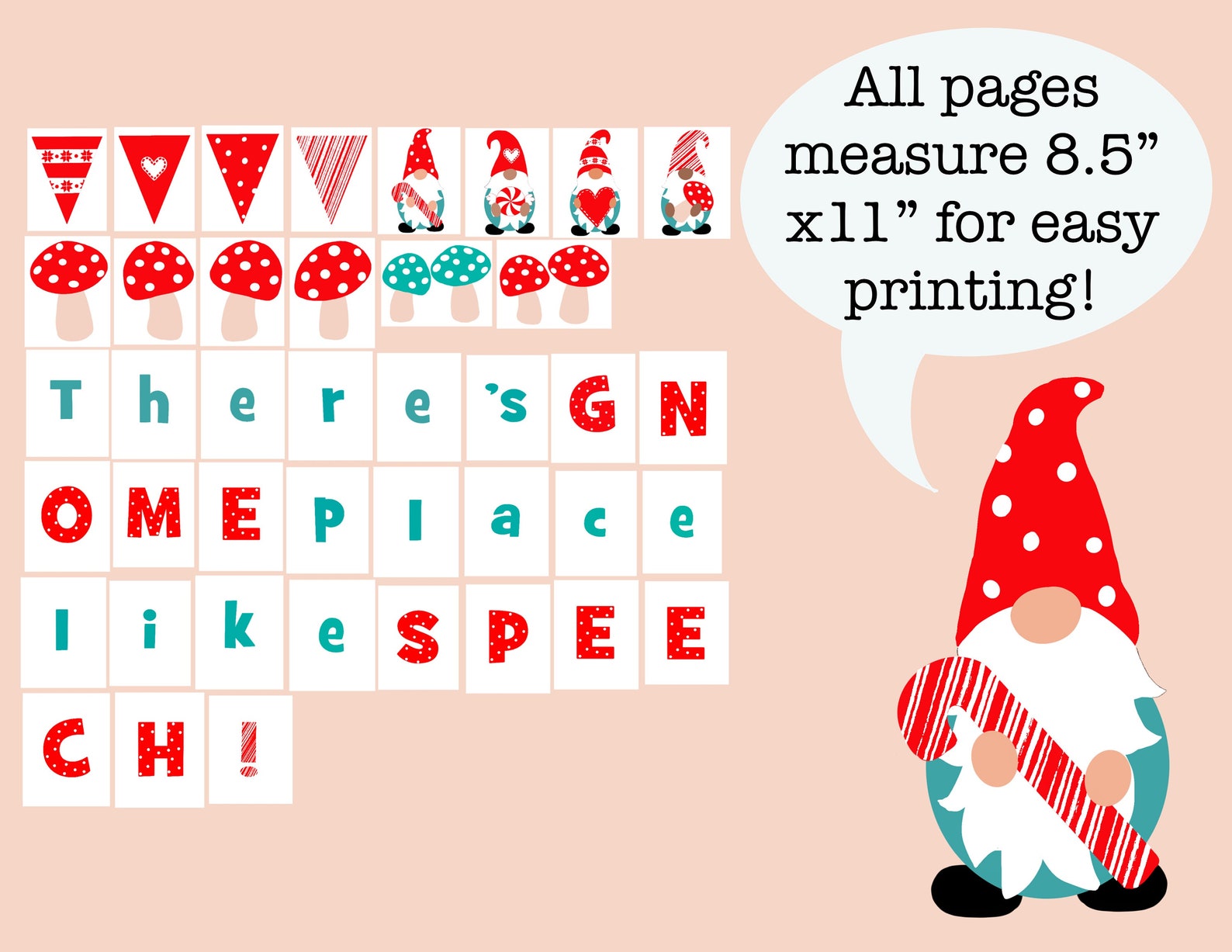 Speech Therapy January Winter Gnome Scandinavian Hygge Bulletin Board ...