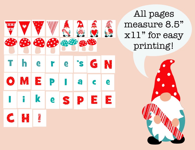 Speech Therapy January Winter Gnome Scandinavian Hygge Bulletin Board ...