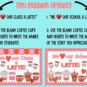 I Love My Class a LATTE, I Love My School a LATTE Bulletin Board and ...