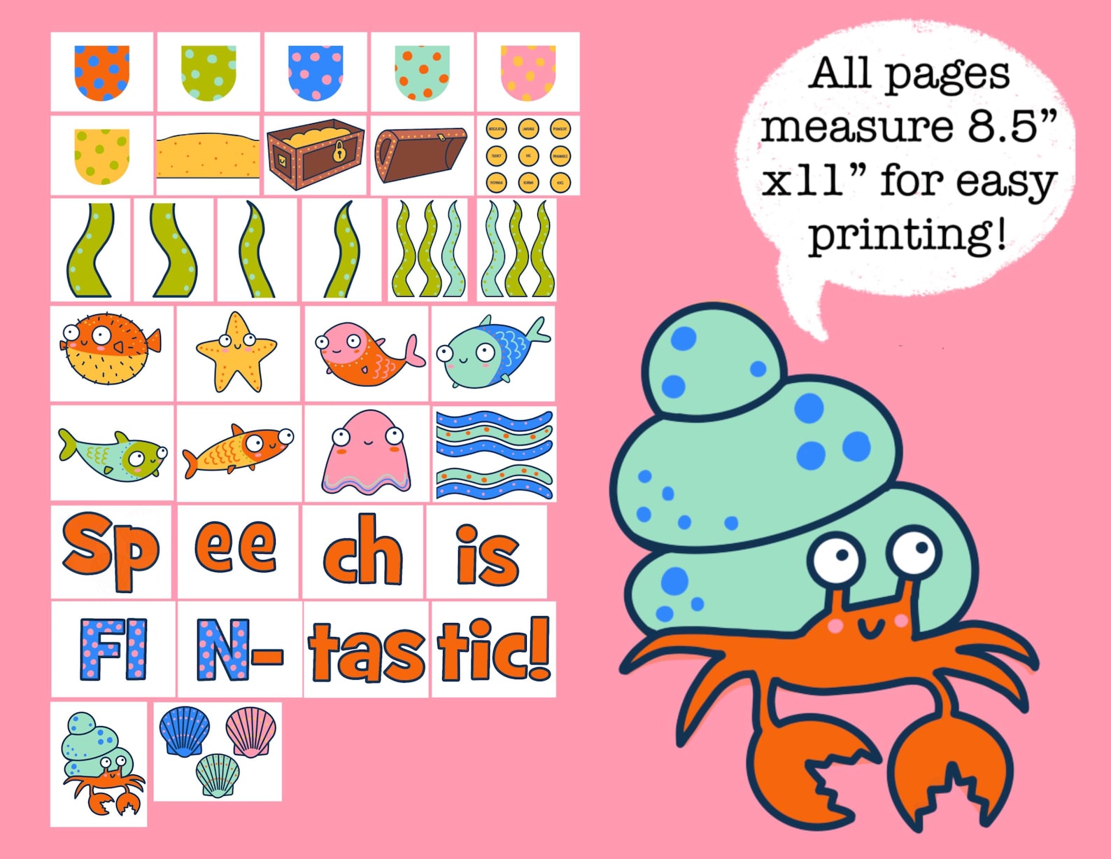 Speech Therapy is Fin-tastic Bulletin Board and Door Decor Kit, Ocean ...