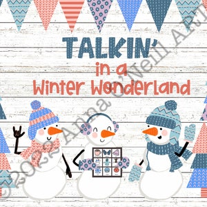 Winter Wonderland Snowman Bulletin Board Kit for Speech Therapy ...