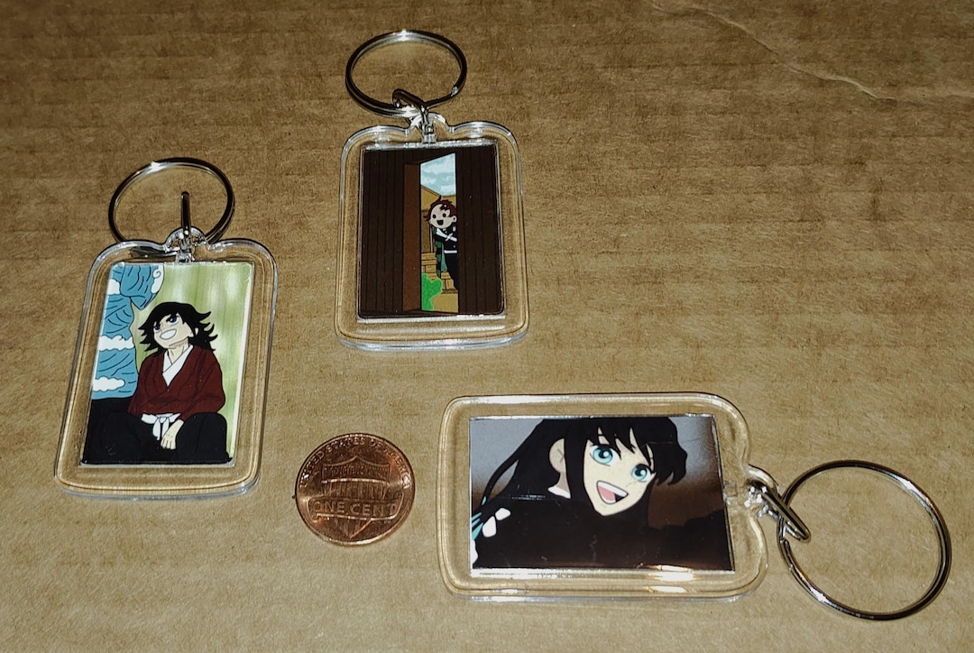 SLAYER Anime Keychains, Mui, Giyuu-san, Baby Giyuu, Double Sided ...