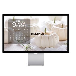 Cozy Pumpkin SVG Desktop Wallpaper, 2024 Calendar October, Fall PNG ...