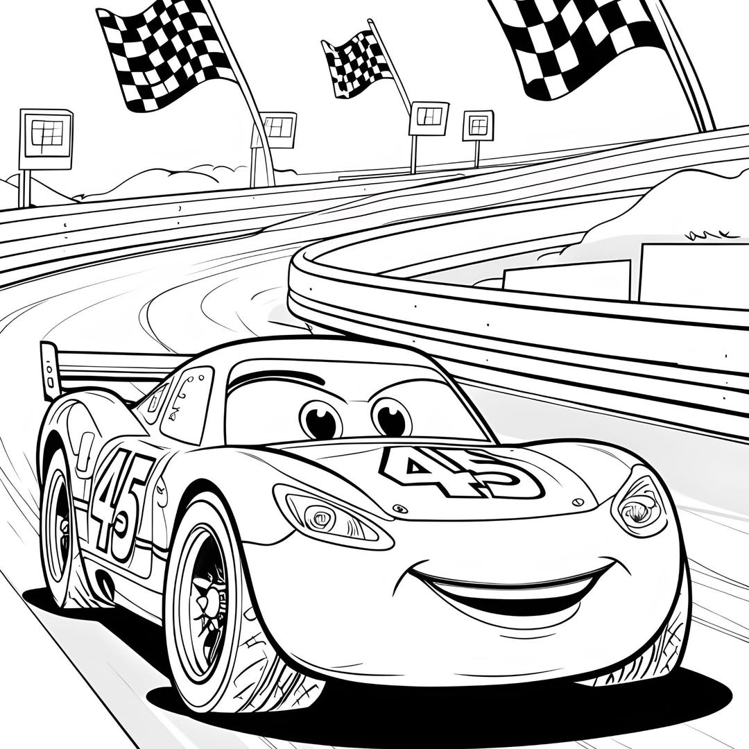 Race Car Coloring Pages | Preschool Curriculum | Pre K Curriculum ...
