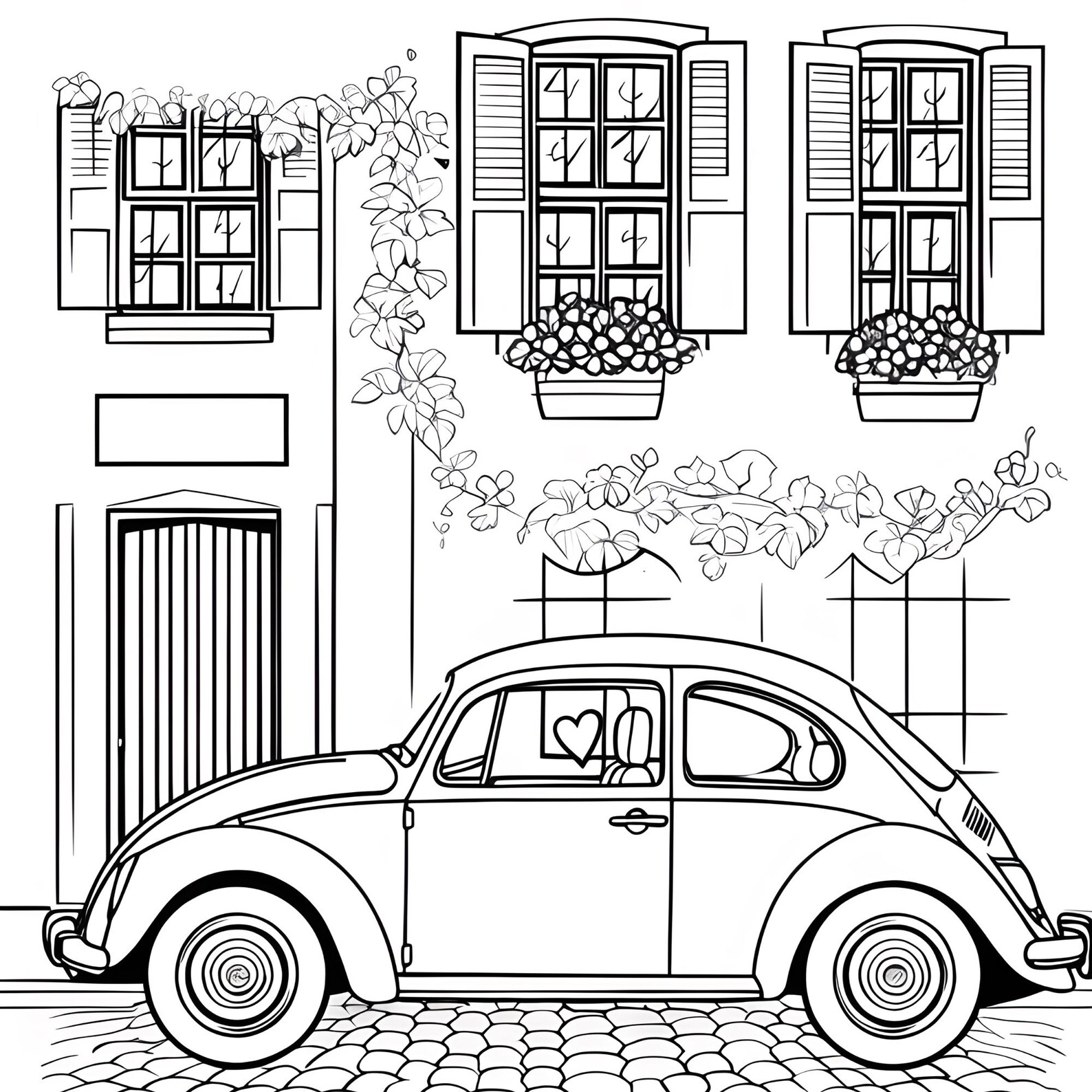 Retro Car Coloring Pages | Teaching Resource | Printable Vehicle Auto ...