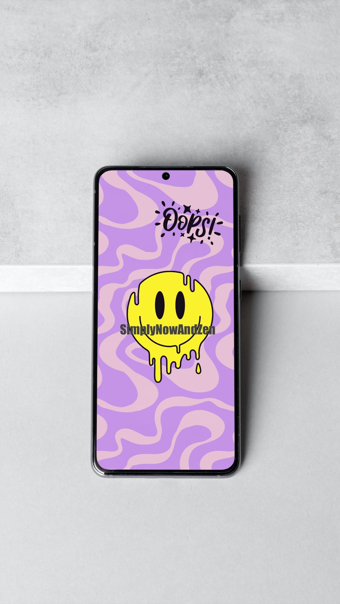 Melty Smiley Face SVG Cell Phone Wallpaper Funky Wallpaper - Etsy Canada