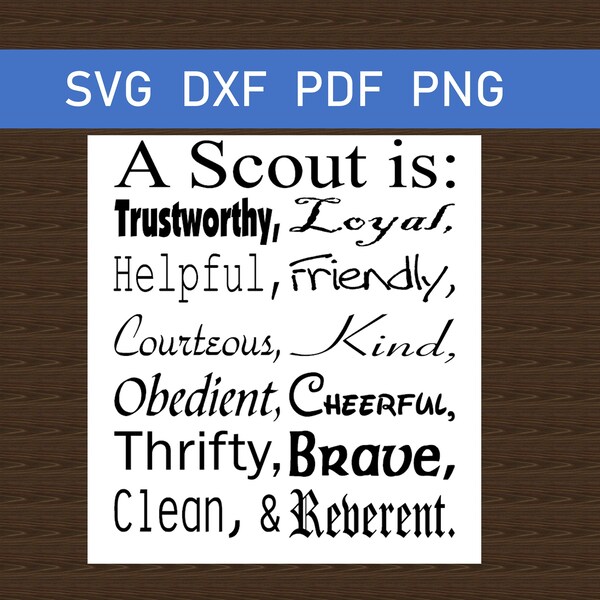 Boy Scout Svg Files - Etsy