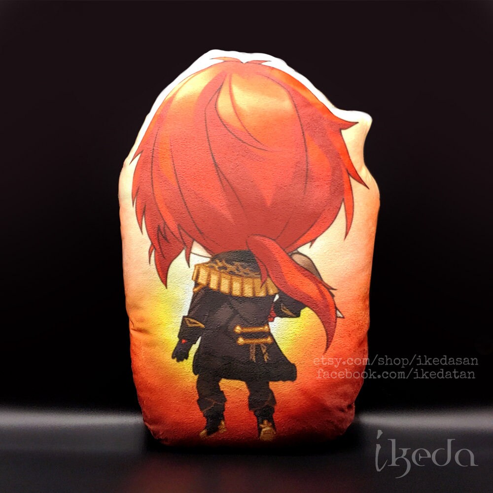 Genshin Impact Diluc pyro Double-sided Soft Plush - Etsy UK