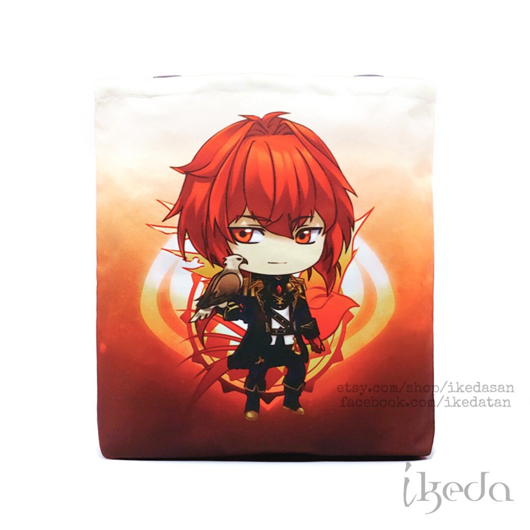 Genshin Impact Diluc pyro Double-sided Tote Bag - Etsy