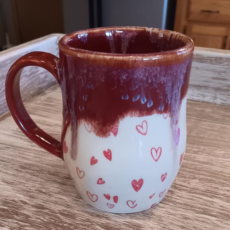 Red Heart Mug - Etsy