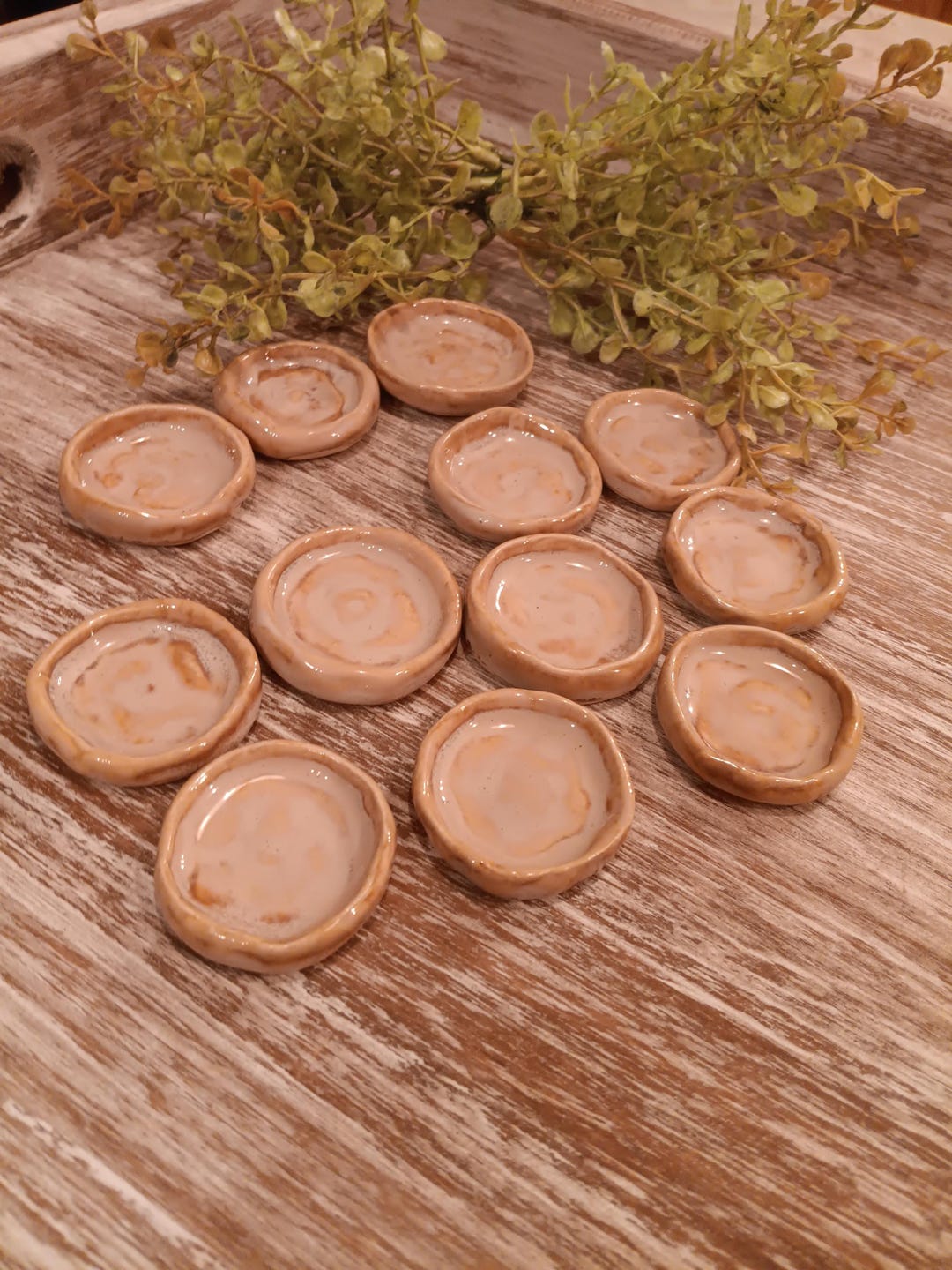 Mini Plates, Doll House Plates, Herb Plates, Display Plates, Miniature ...