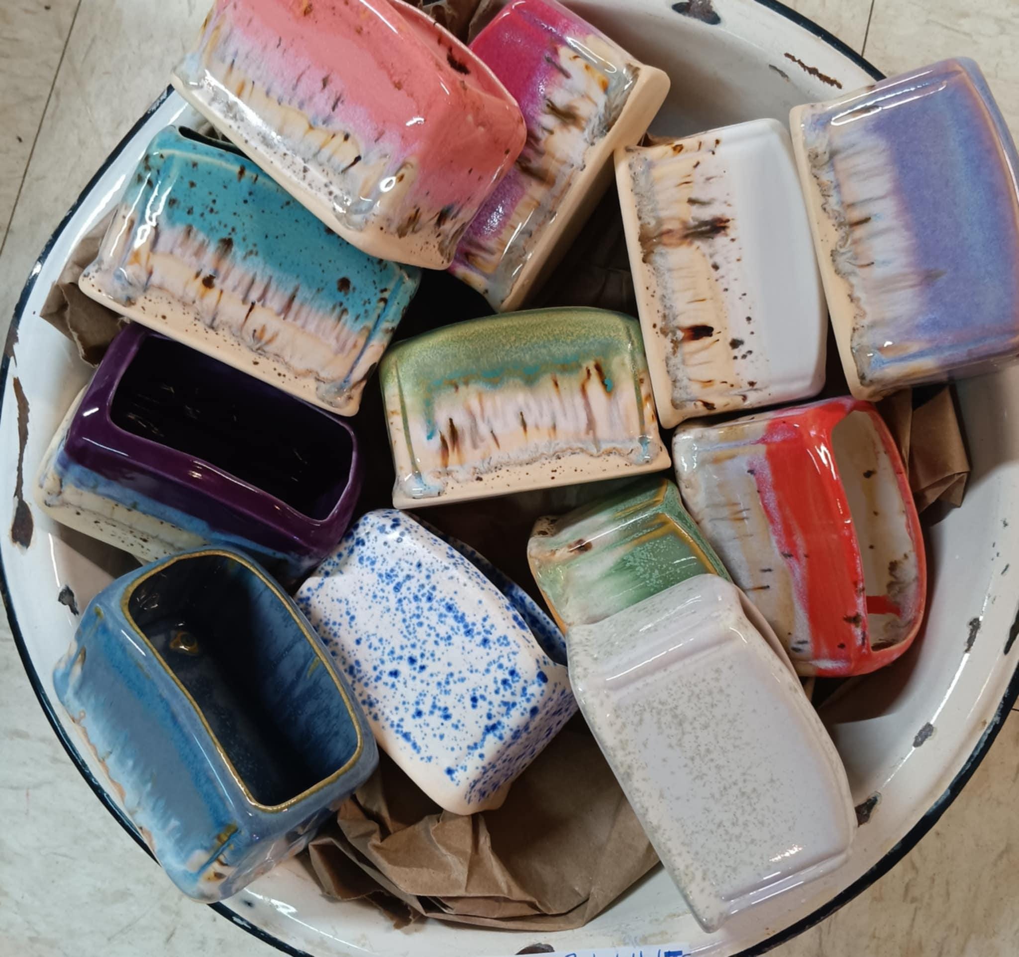 Handmade Ceramic Kitchen Caddy, Tea Bag & Sweetener Packet Holder - Etsy