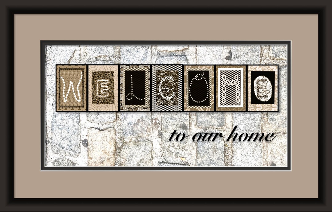 Welcome-letter Art-housewarming-beautifully Matted and Framed - Etsy