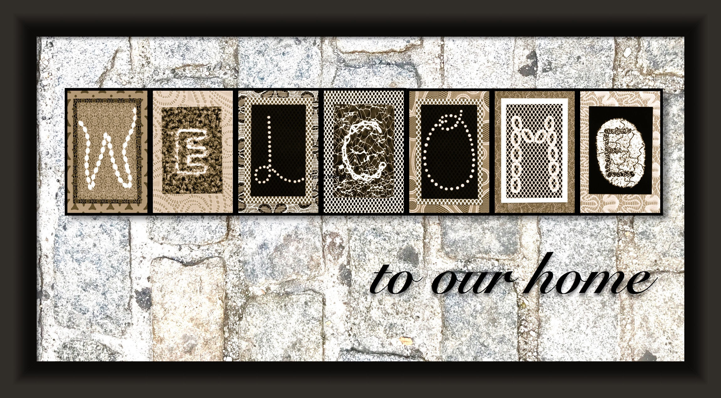 Welcome-letter Art-housewarming-beautifully Matted and Framed - Etsy