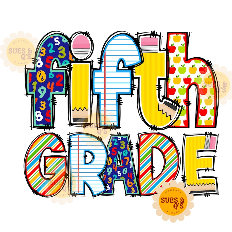 Back to School - Fifth Grade PNG - First Day of School - 5th Grader - Etsy
