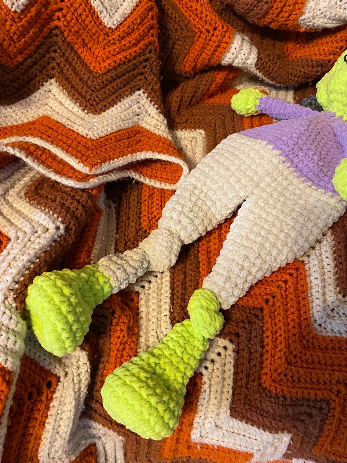 Frankenstein Halloween Snuggler / Handmade Crochet Stuffie / Plush ...