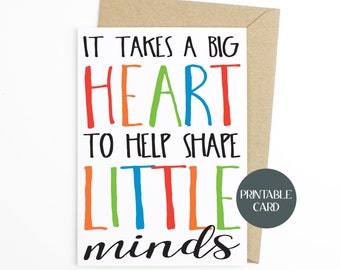 Teacher appreciation card | Etsy