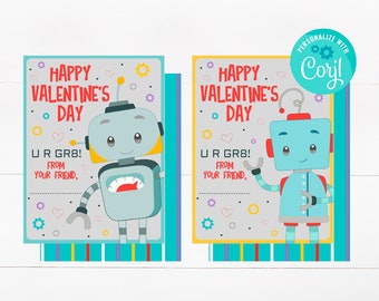 Robot Valentine Card | Etsy
