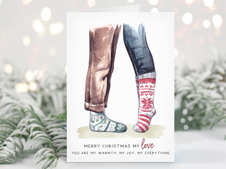Printable Sentimental Christmas Card – Merry Christmas My Love - Etsy ...