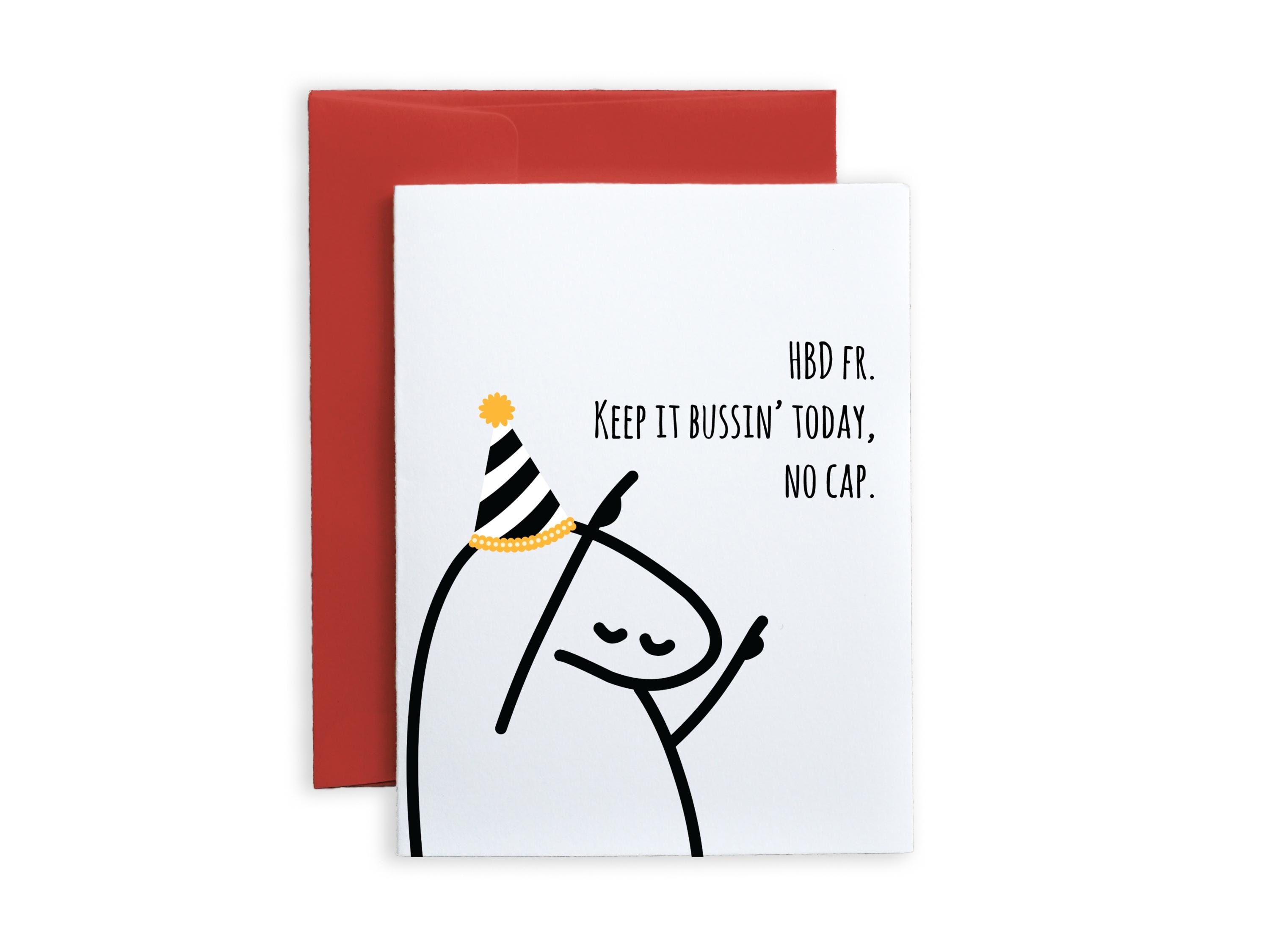 Funny Birthday Card - Gen Z Slang Printable Greeting Card – Funny ...