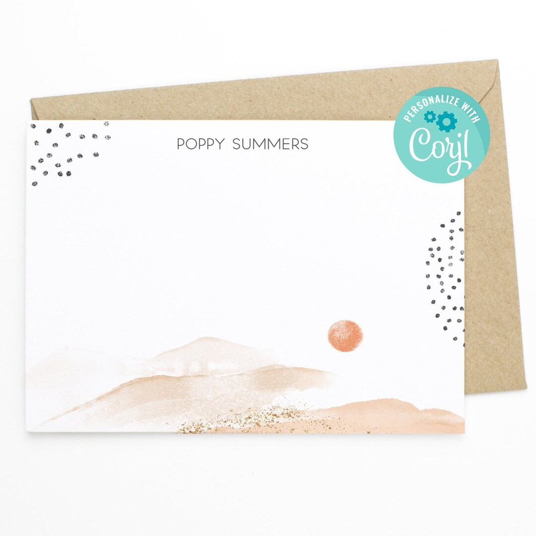 EDITABLE Personalized Stationery Personalized Stationery, Editable ...