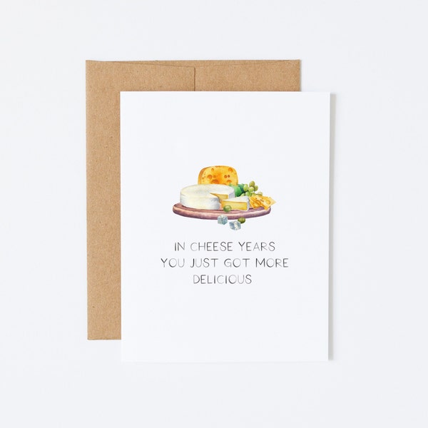 Cheese Birthday Card - Etsy