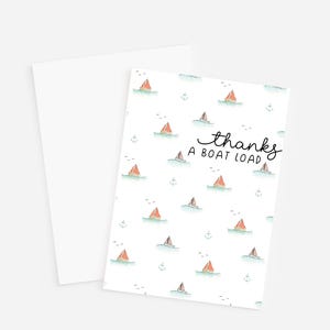 PRINTABLE Nautical Thank You Card - Thanks A Boat Load - Etsy