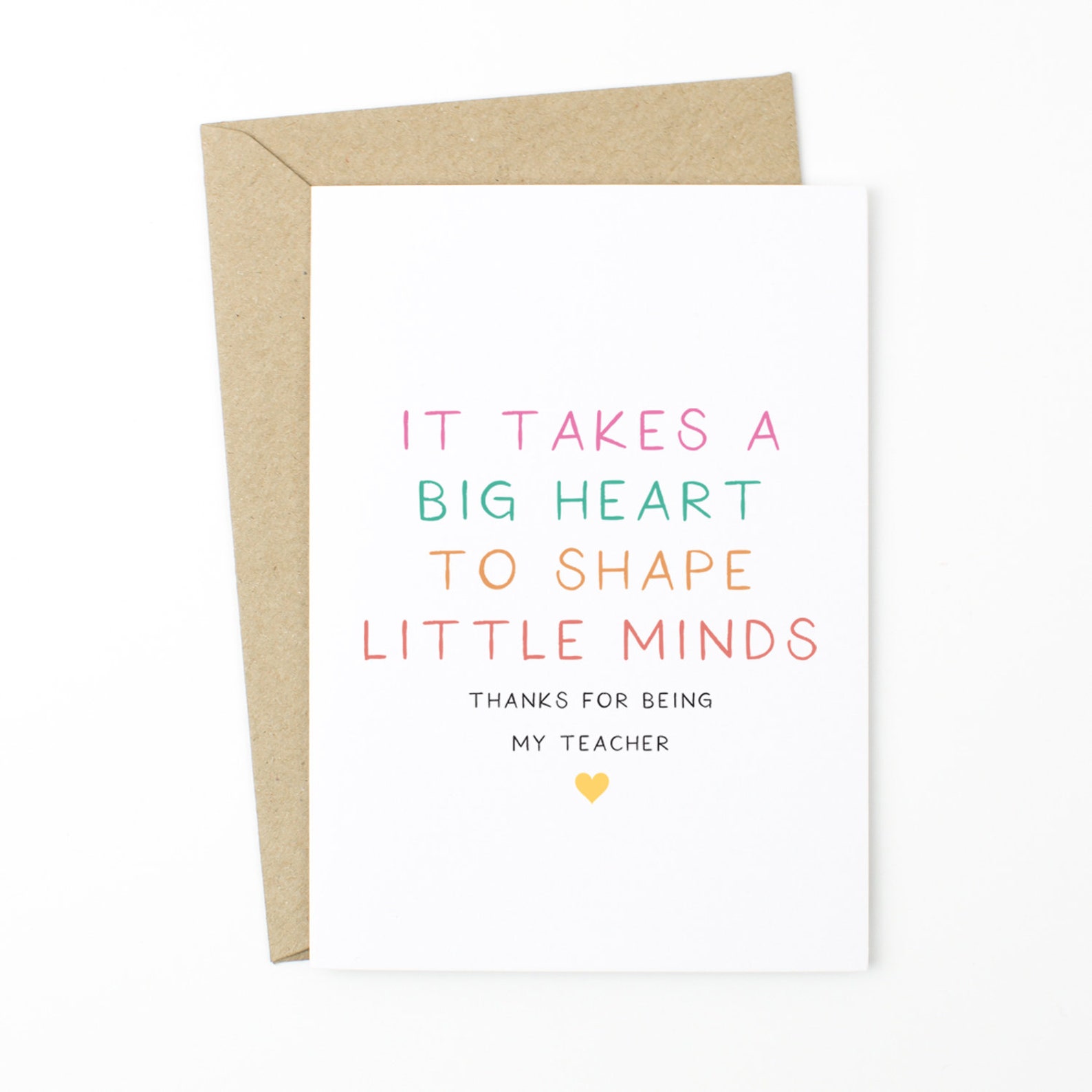 PRINTABLE Thank You Teacher Card It Takes A Big Heart to - Etsy