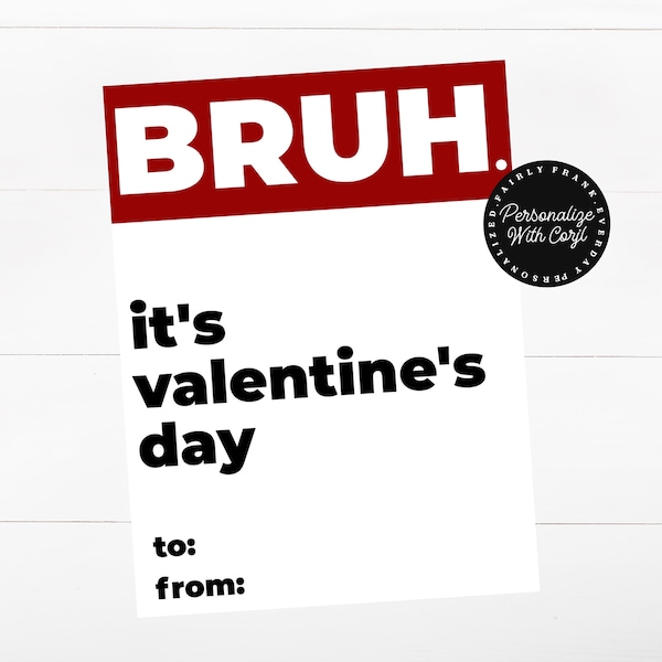 Bruh Valentine Etsy