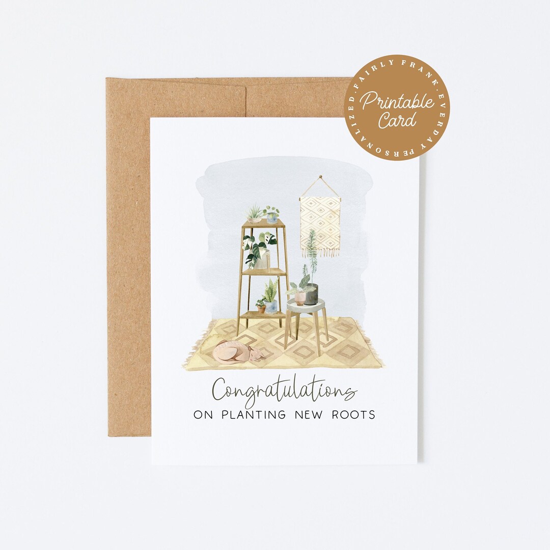 PRINTABLE Celebrate Their New Home - Handmade Congrats Card - New House ...