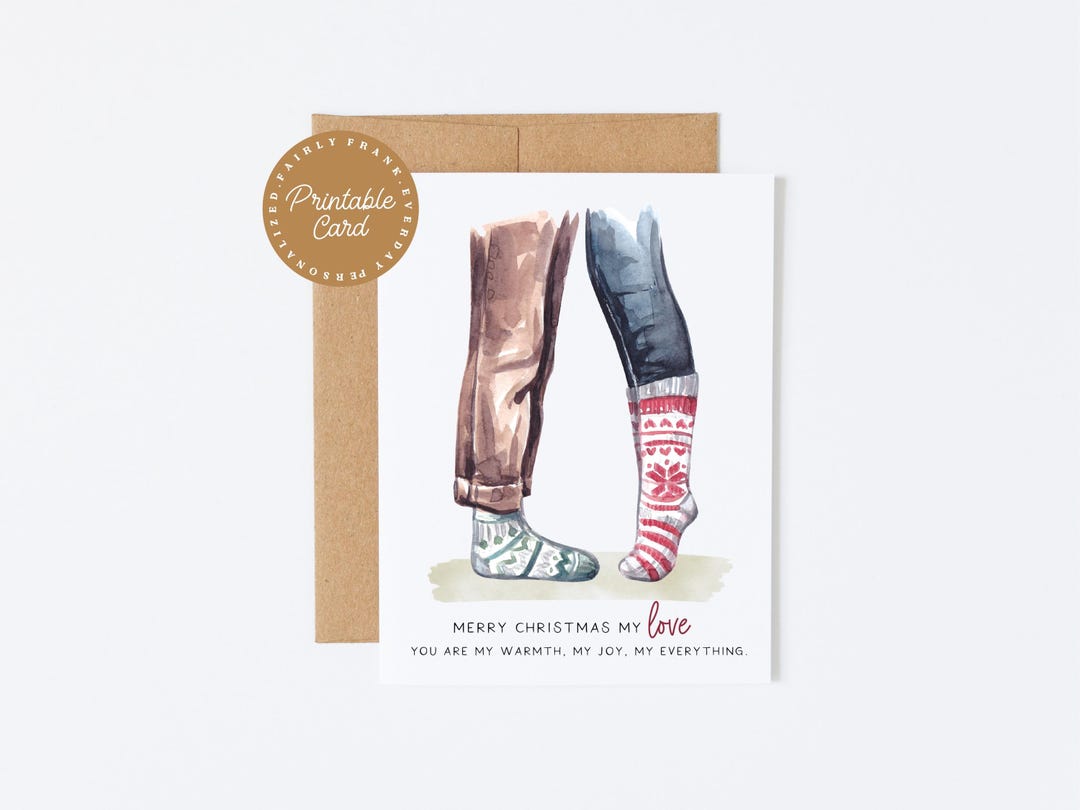 Printable Sentimental Christmas Card – Merry Christmas My Love - Etsy