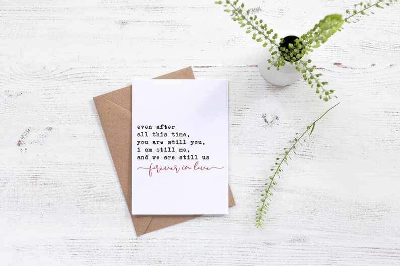 PRINTABLE Romantic Greeting Card Even After All This Time | Etsy