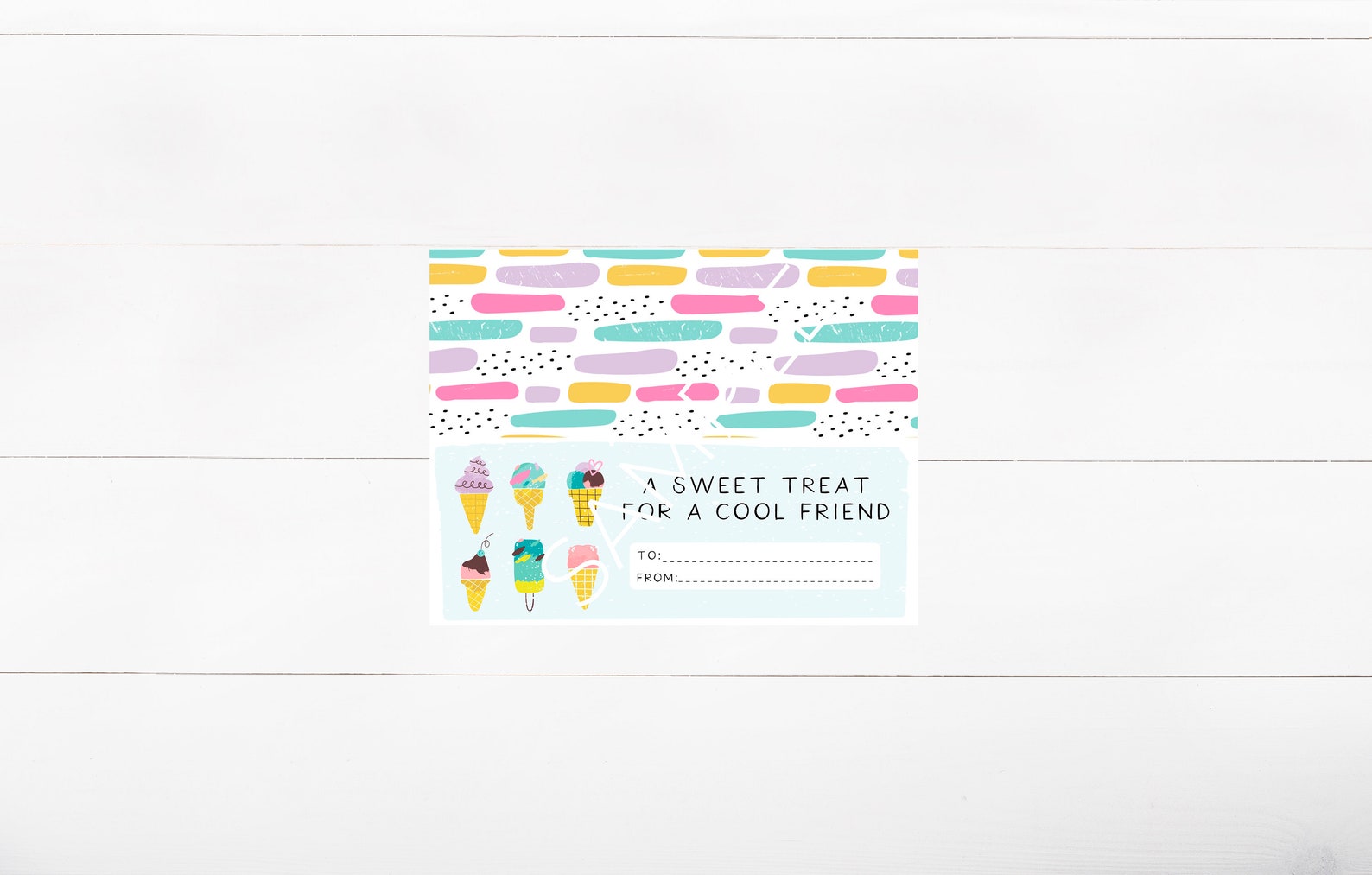 PRINTABLE Ice Cream Valentine's Day Treat Toppers for - Etsy