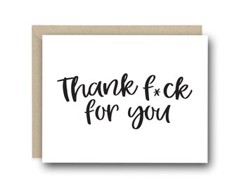 Funny thank you | Etsy
