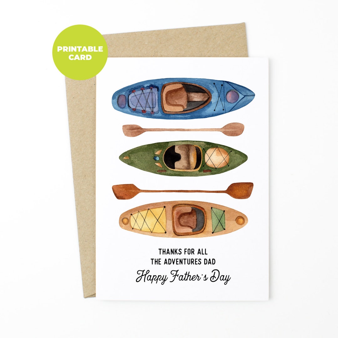 PRINTABLE Father's Day Adventure Card - Thanks for All the Adventures ...