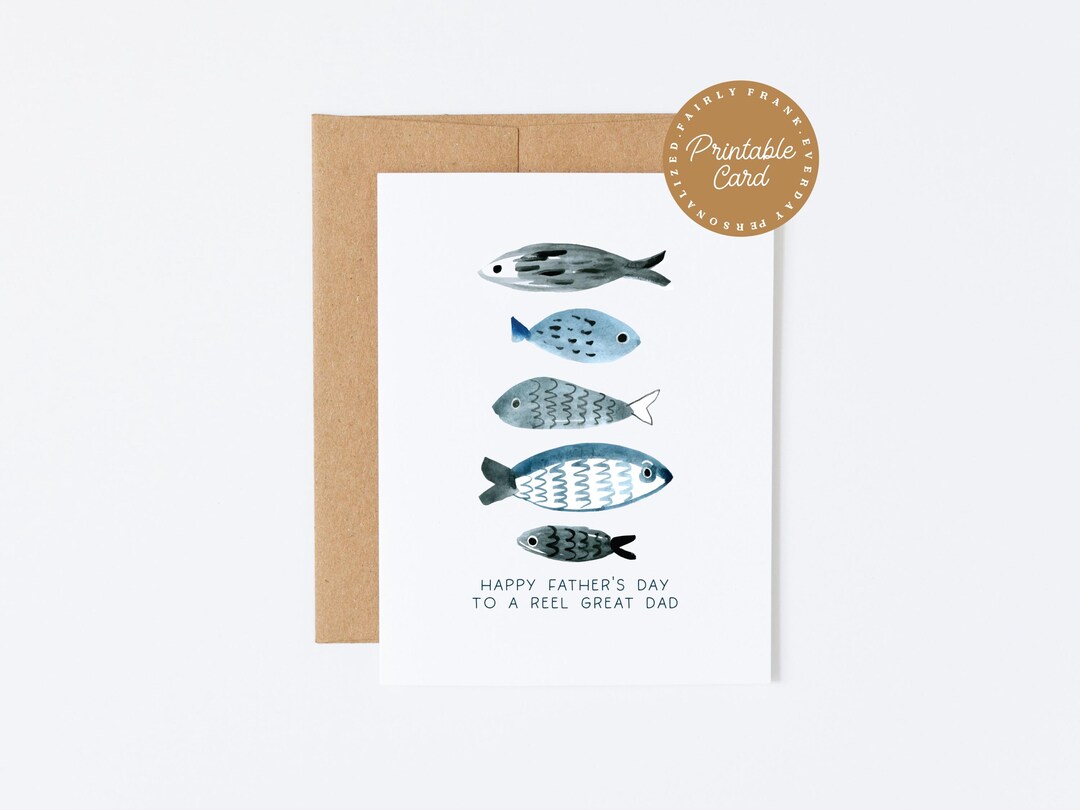 PRINTABLE Father's Day Card - Happy Father's Day to A Reel Great Dad ...