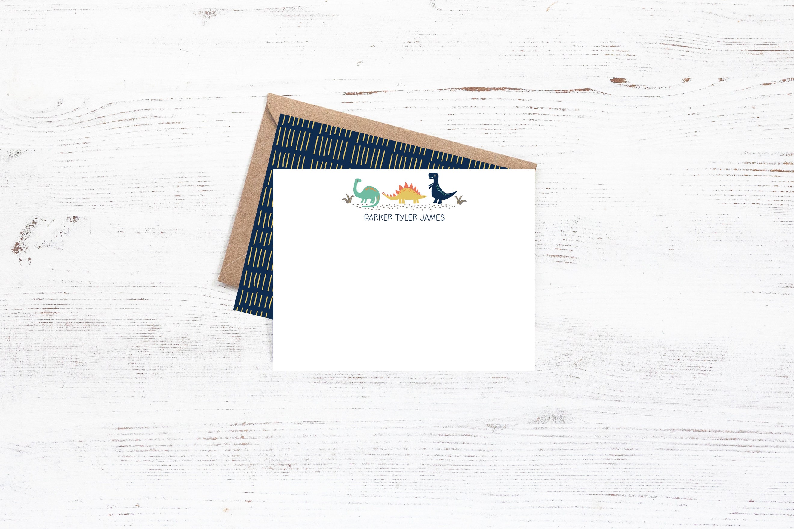 EDITABLE Personalized Dinosaur Stationery Custom Dinosaur - Etsy