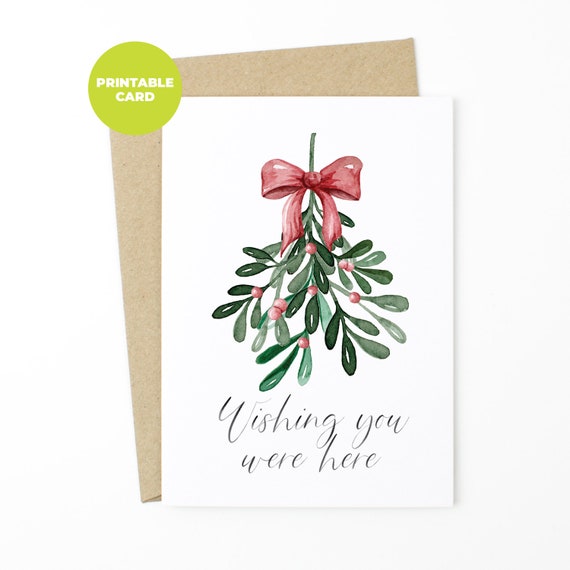 PRINTABLE Missing You Christmas Card Wishing You Were Here - Etsy