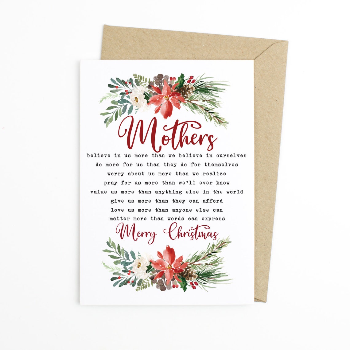 PRINTABLE Christmas Card for Mom Christmas Card Mom - Etsy
