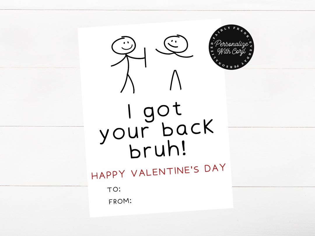 EDITABLE Bruh Valentine Cards Funny Kids Valentines for Your Preteen I ...