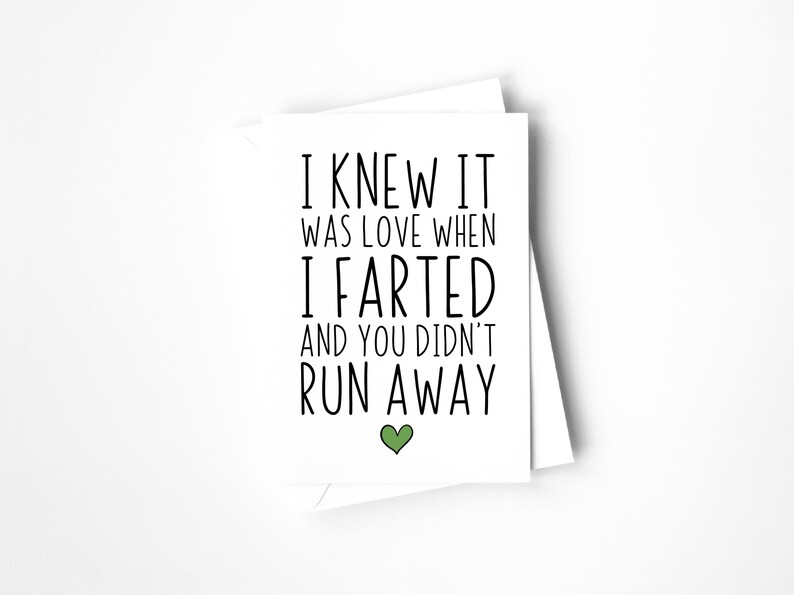 Funny Couple Card Printable | Fart Love Humor Card | Long Term ...