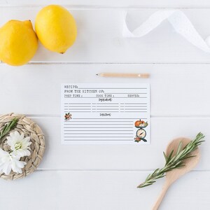 EDITABLE Fall Recipe Card - Editable Recipe Card, Recipe Card, Recipe ...