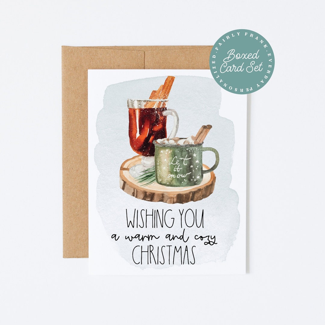 Boxed Christmas Cards - Set of 6 or 12 Greeting Cards & Envelopes ...